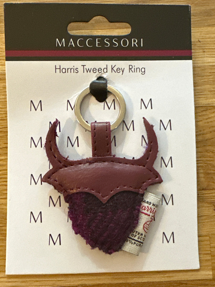 Harris Tweed Scottish Coo Keyrings – Thistle And Tweed