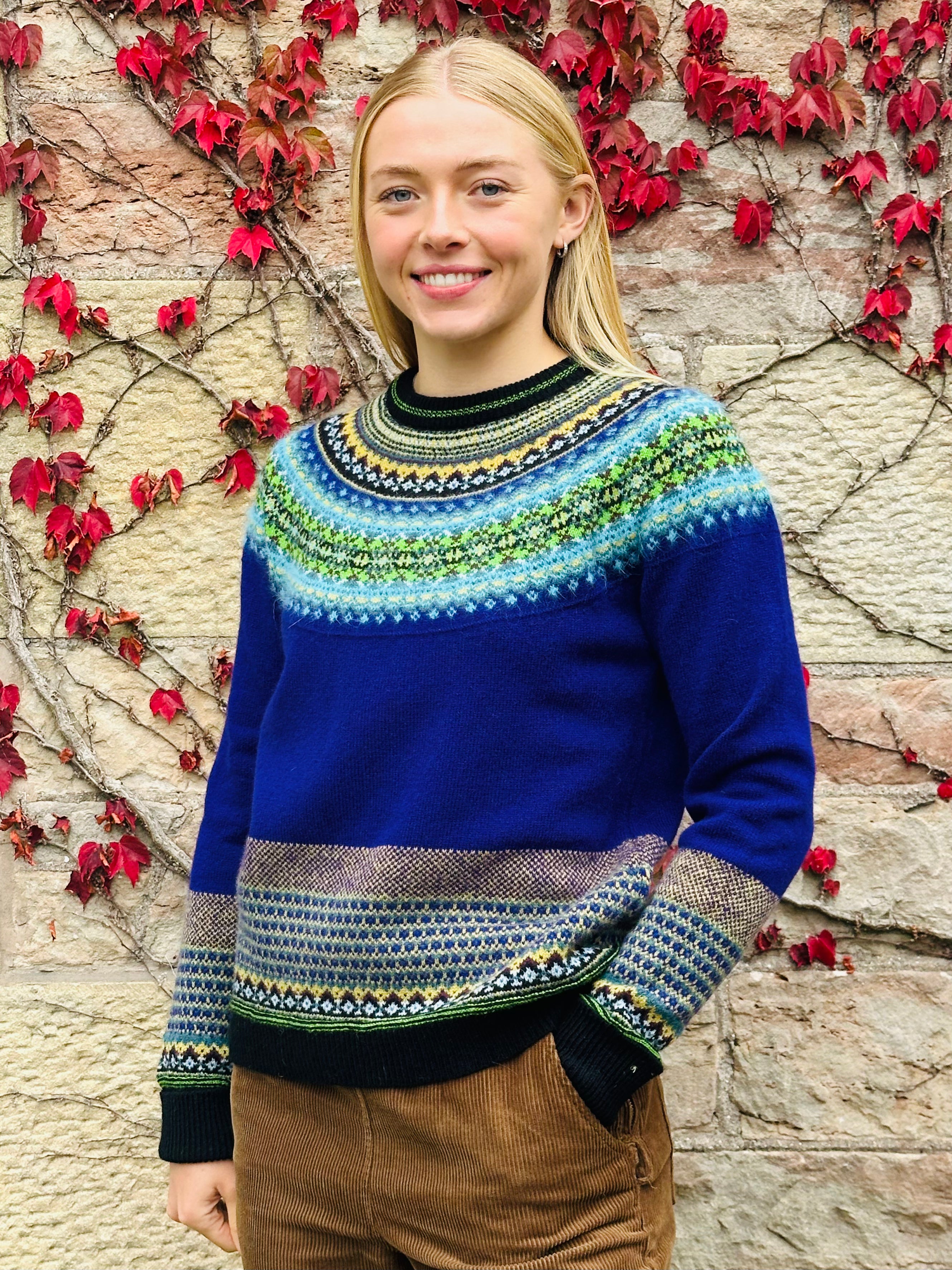 Eribe Alpine Sweater Fairisle In Sirius – Thistle And Tweed