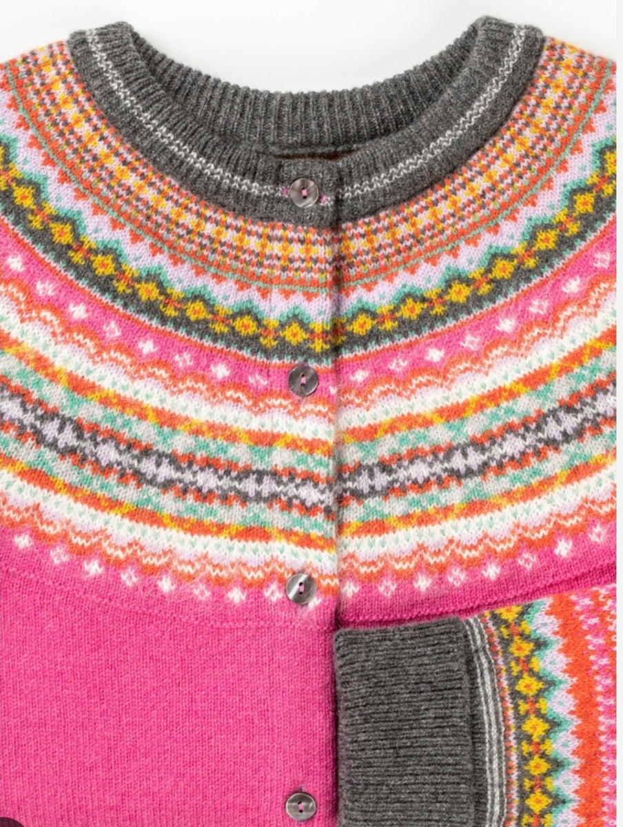 Eribe Knitwear Alpine Cardigan In Fiesta – Thistle And Tweed